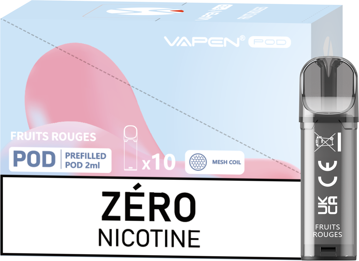 B.10 PODS VAPEN FRUITS ROUGES 0MG (5 x 2 PODS) - RECHARGES VAPEN POD ...