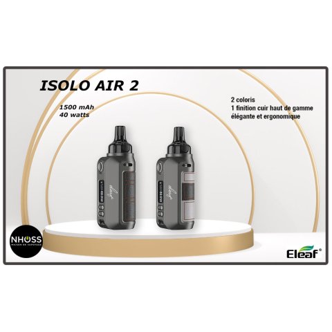 E-CIG ISOLO AIR 2 BLACK - ISOLO AIR 2 - ELEAF - E-CIGARETTES - Maison ...
