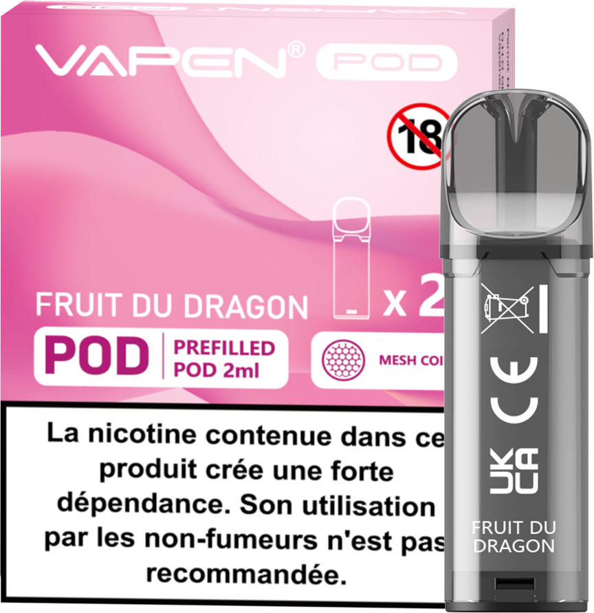 B.10 PODS VAPEN FRUIT DU DRAGON PASTEQUE CITRON 10MG (5 x 2 PODS ...