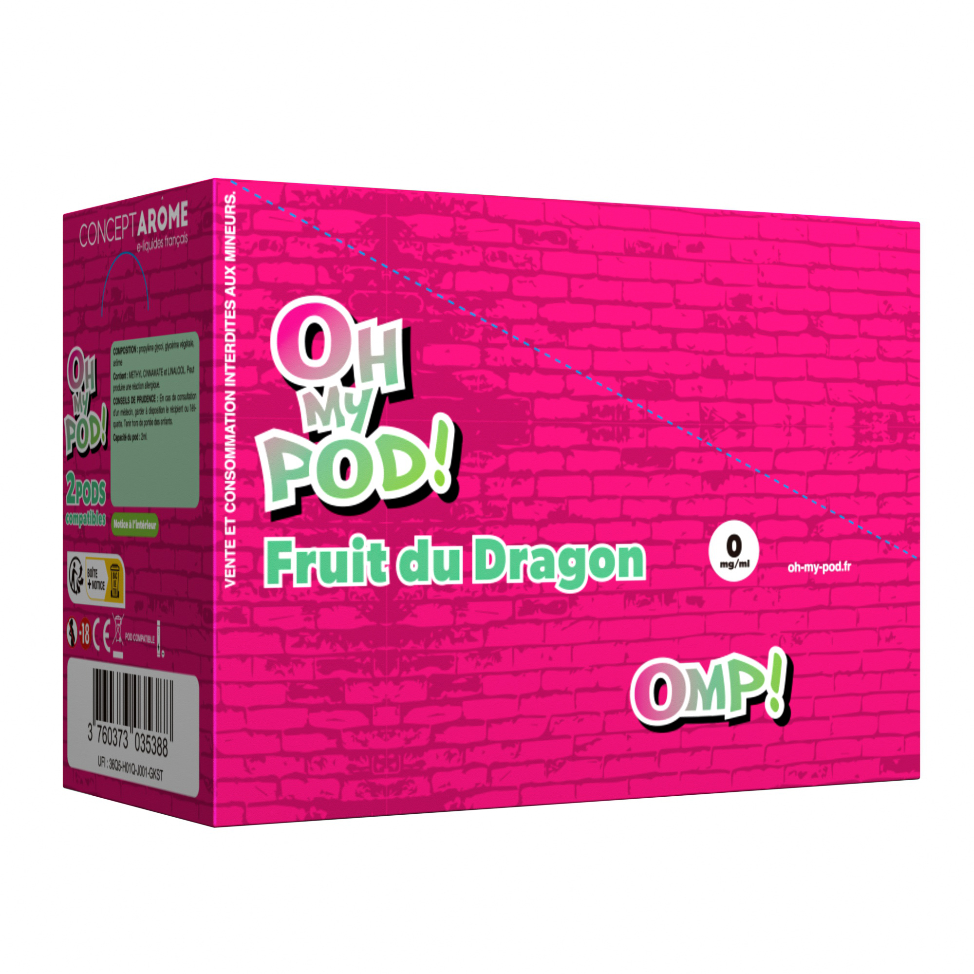 B.2 PODS RONDS FRUIT DU DRAGON 00MG - E-OH MY POD ! 00MG - E-OH MY POD ...