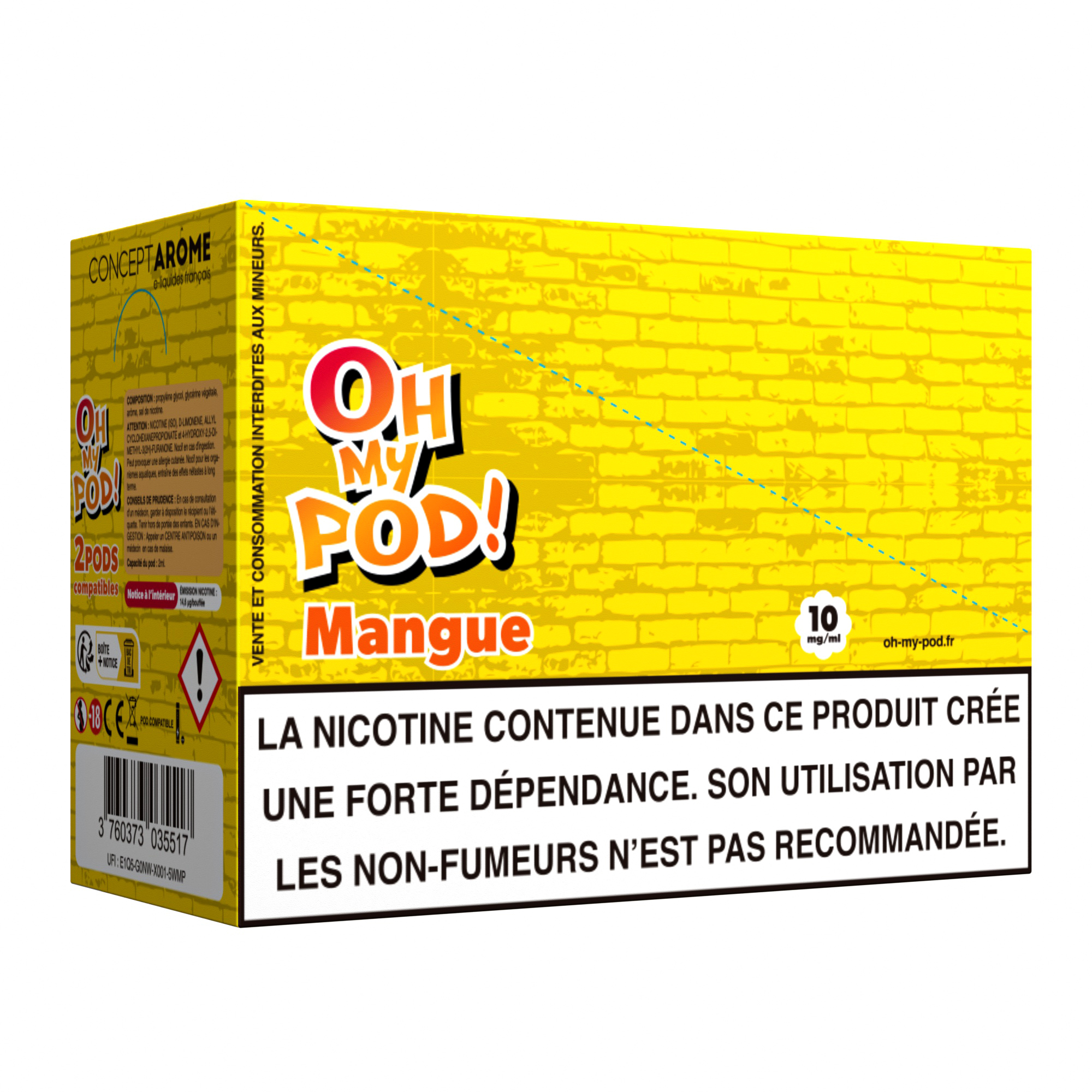 B.2 PODS MANGUE 10MG - E-OH MY POD ! 10MG - E-OH MY POD ! - OH MY POD ...