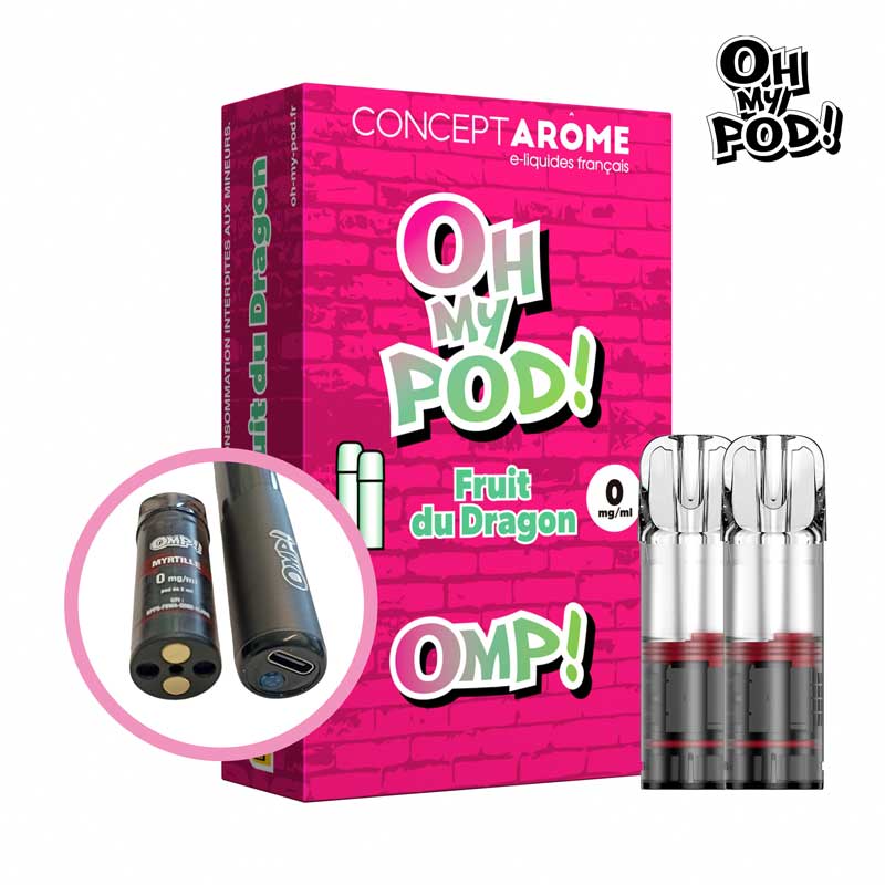 B.2 PODS RONDS FRUIT DU DRAGON 00MG - E-OH MY POD ! 00MG - E-OH MY POD ...