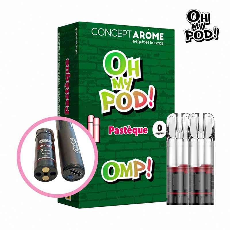 B.2 PODS RONDS PASTEQUE 00MG - E-OH MY POD ! 00MG - E-OH MY POD ! - OH ...