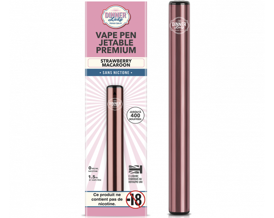B.10 VAPE PEN STRAWBERRY MACARON (0mg) - Dinner Lady 0mg - DINNER LADY ...